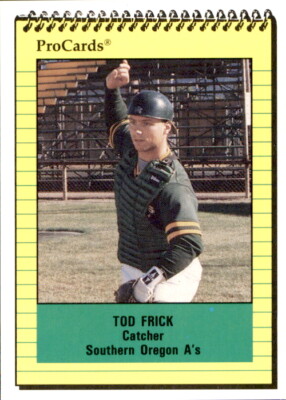 1991 Southern Oregon A's ProCards 3848 Tod Frick Columbia South ...