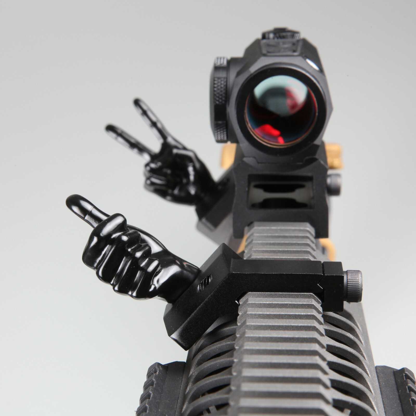 Offset 45 Degree Novelty Finger Sight Set, V Hand & Thumbs Up, BUIS ...