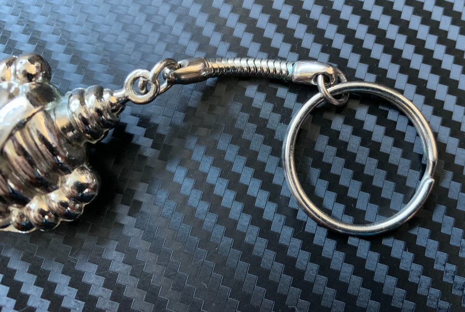 VINTAGE RARE MICHELIN MAN BIBENDUM METAL KEYRING KEY CHAIN FOB 1960s ...