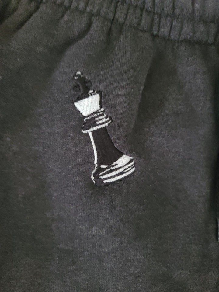 Men's Size L Nike LeBron Fleece Pants Sweatpants Black Chess Pieces ...