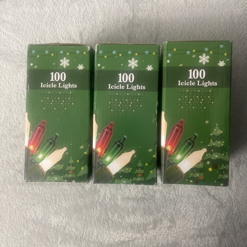 300 Icicle Christmas Lights Multi-Color Lights Set-- Holiday decor ...
