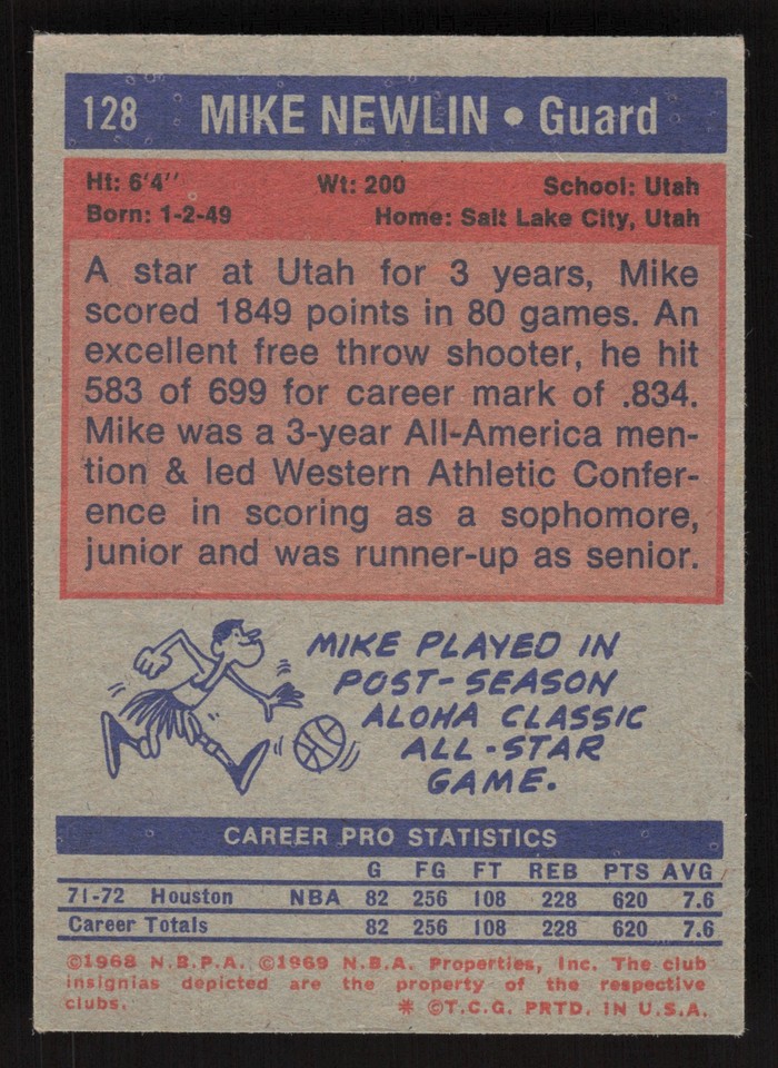 1972-73 Topps #128 Mike Newlin | eBay