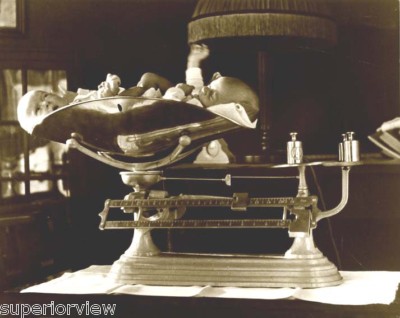 Vintage Twin Babies in Antique Scale Weighing Cute Baby Twins On 1920 ...