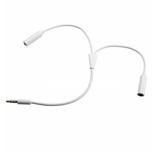 3.5mm Headphone 2 Way Audio Jack Splitter Cable iPhone iPod iPad ...