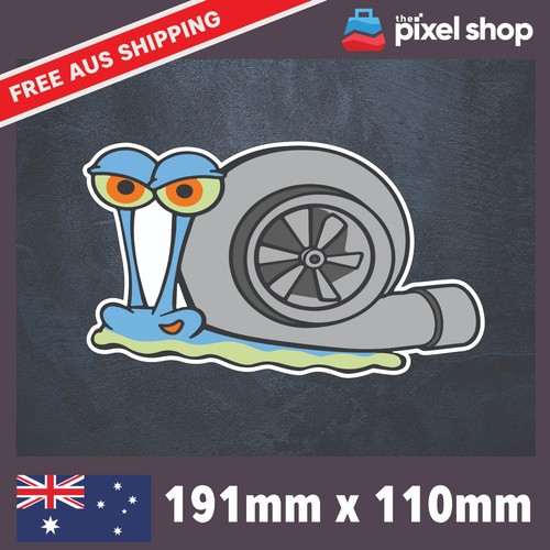 Turbo Snail Sticker Meme ute toad 4x4 window bumper funny car decal ...
