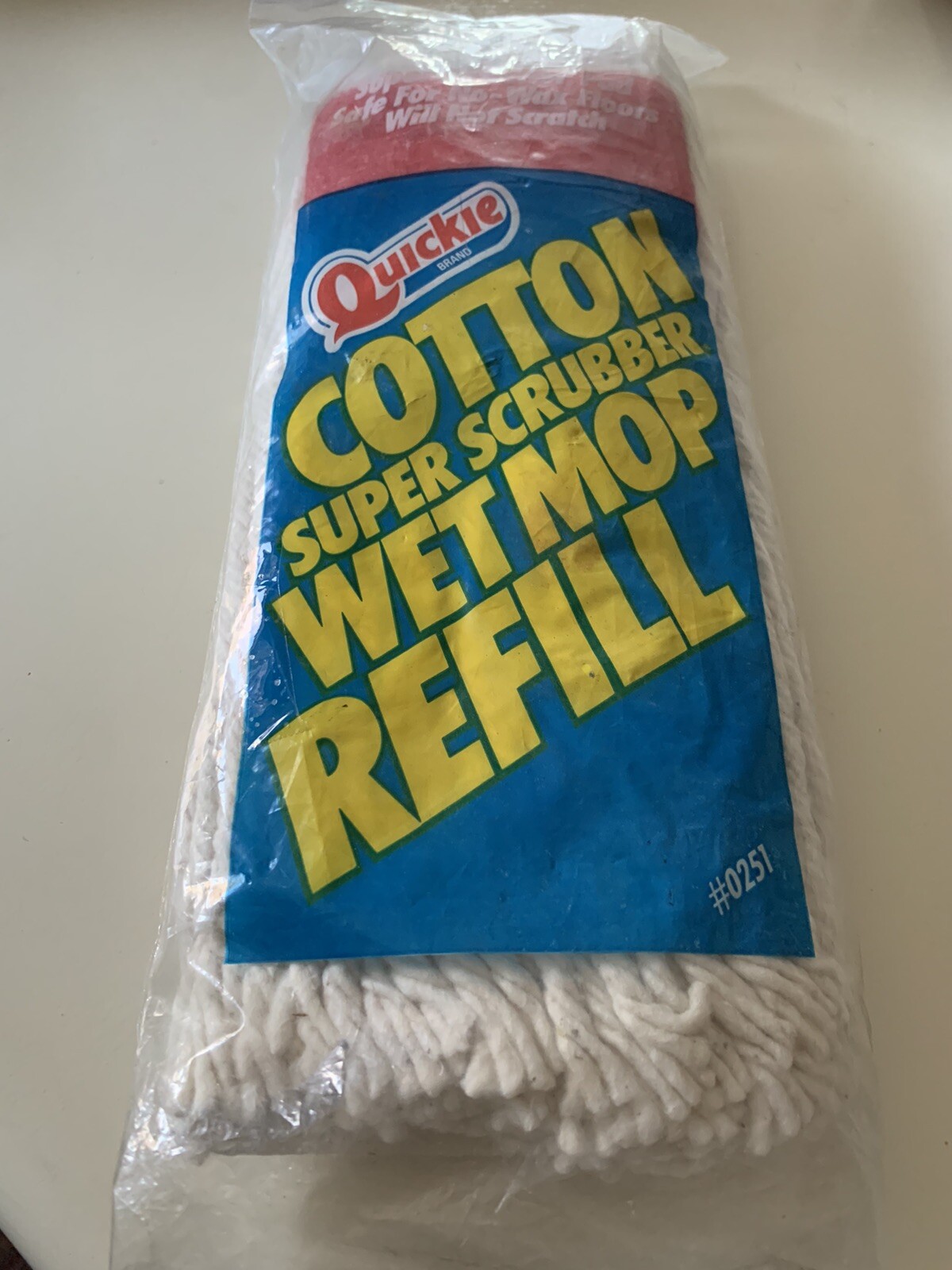 1 Quickie Wet Mop Refill 0251 With Scrubber (No clamp base) SEALED | eBay