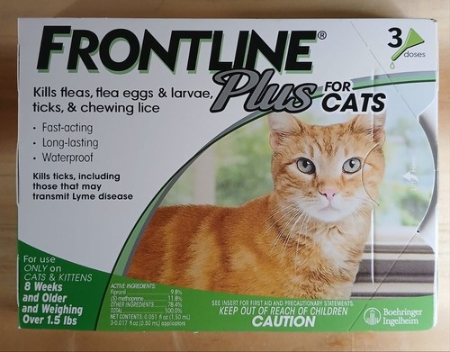 Frontline Plus for Cats and Kittens Flea and Tick Treatment 3 Doses ...