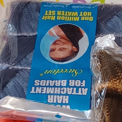 sweeton wool hair attachment ( 1 pack) 3 pieces in a pack, blue colour ...