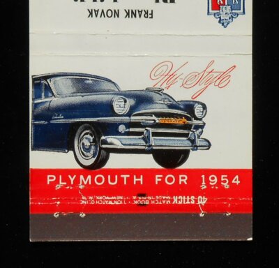 1954 Plymouth Auto Frank Novack Blaushild's Kinsman Rd. Cleveland OH ...