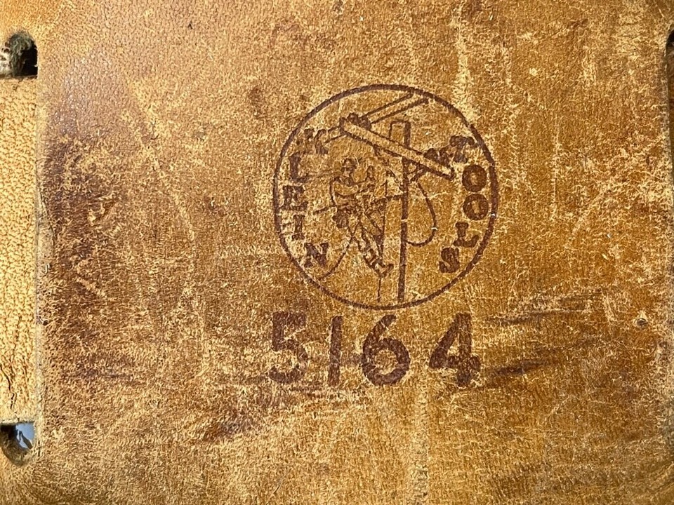 Vintage Klein Tools #5164 Leather 6 Pockets Electrician Pouch w/ Belt ...