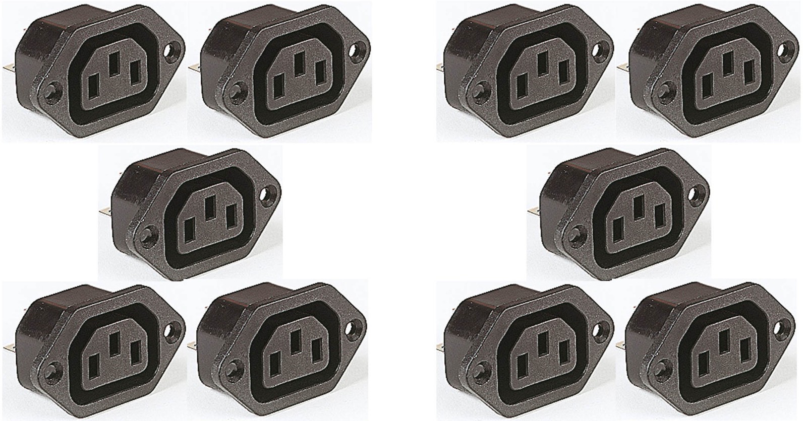 10 x IEC FEMALE Chassis Mains Kettle Socket mounting 240V PLUG 10A ...