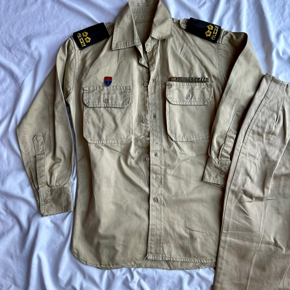 Original ARVN Colonel Uniform Shirt & Pants Vietnam War Medals Pins | eBay