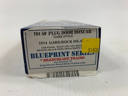 Branchline 1814 GARX/Rock Island 50' Boxcar Car Kit #51042, HO scale | eBay