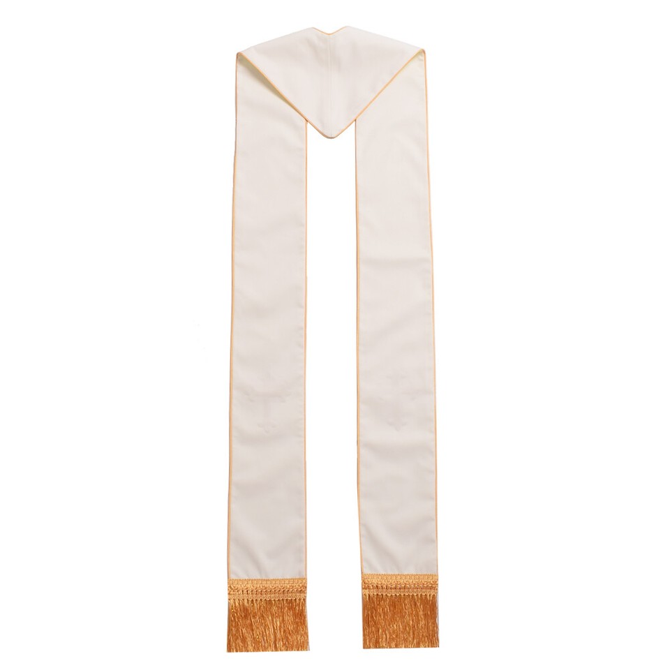 Church Stole Ordained Clergy Stole Holy Yellow Cross Embroidery Without ...