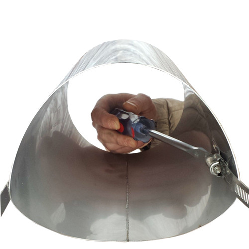 Chimney Liner 6 in. Tee & Tee Cap with Clean Out and 10 in. Snout Rock ...