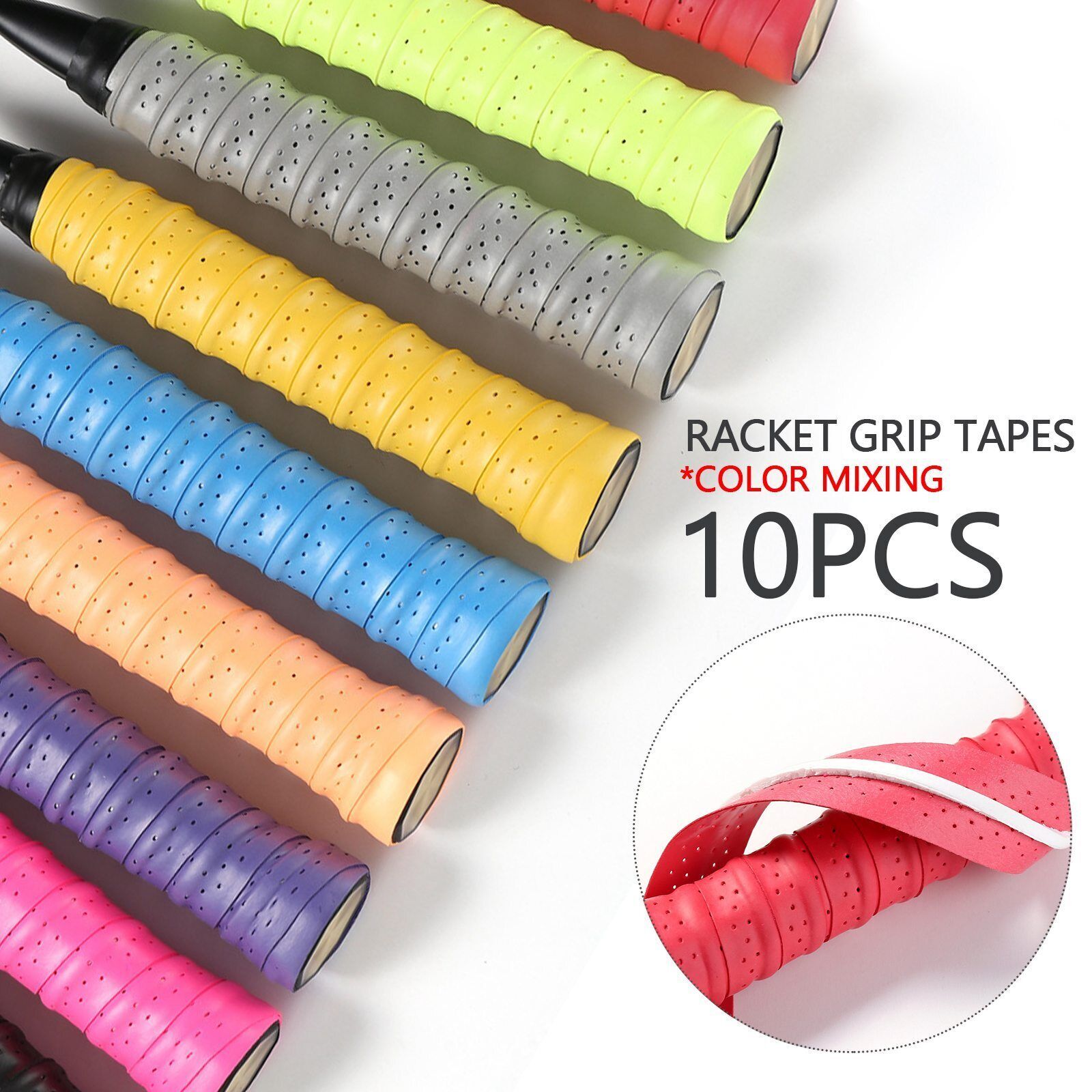 10xTennis Badminton Racket Grip Tape Anti Slip Racket Grip Wrap ...