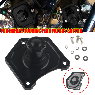 Black Solenoid Cover Push Button Starter For Harley Big Twin Model 1991 ...