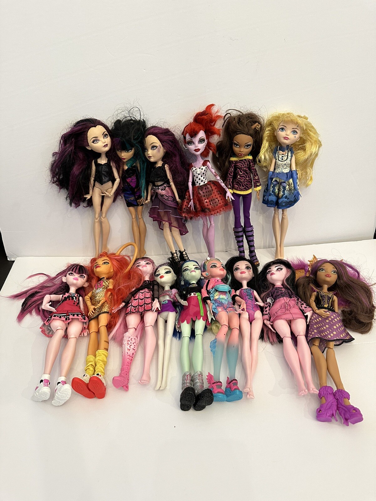 Lot Of 13 Monster High Play Dolls Various Conditions Assorted ...