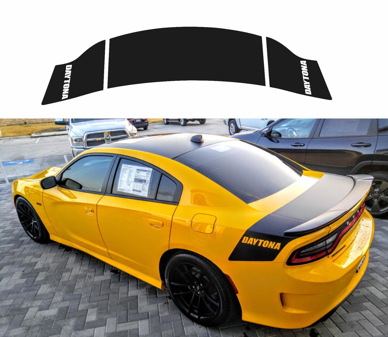DODGE CHARGER 2015 - 2020 TAIL BAND DAYTONA VINYL DECALS STICKERS ...
