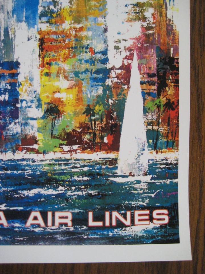 Delta Air Lines ( Miami ) 11" x 17" Collector's Travel Poster | eBay