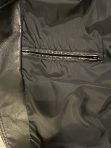 Perrone Aviation Apparel Black Leather Pilot Jacket Mens Size XLarge ...
