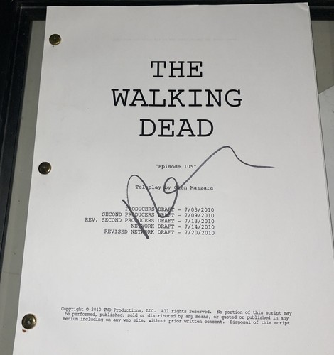 Norman Reedus Signed Autograph The Walking Dead Ep105 Script Screenplay | eBay