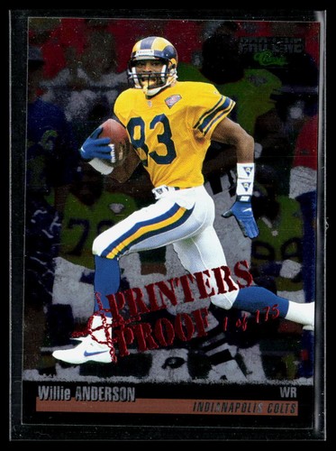 Willie Anderson 1995 Pro Line #312 Printer's Proofs Silver PR175 | eBay