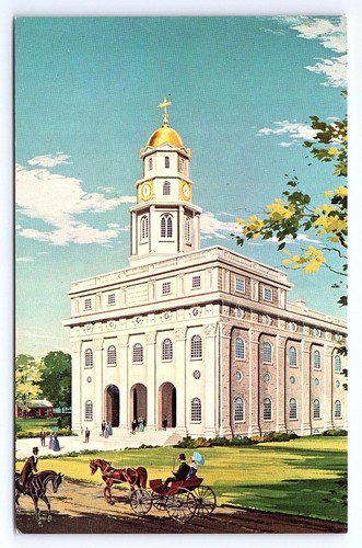 Postcard The Nauvoo Temple Painting Based On Drawings William Weeks | eBay