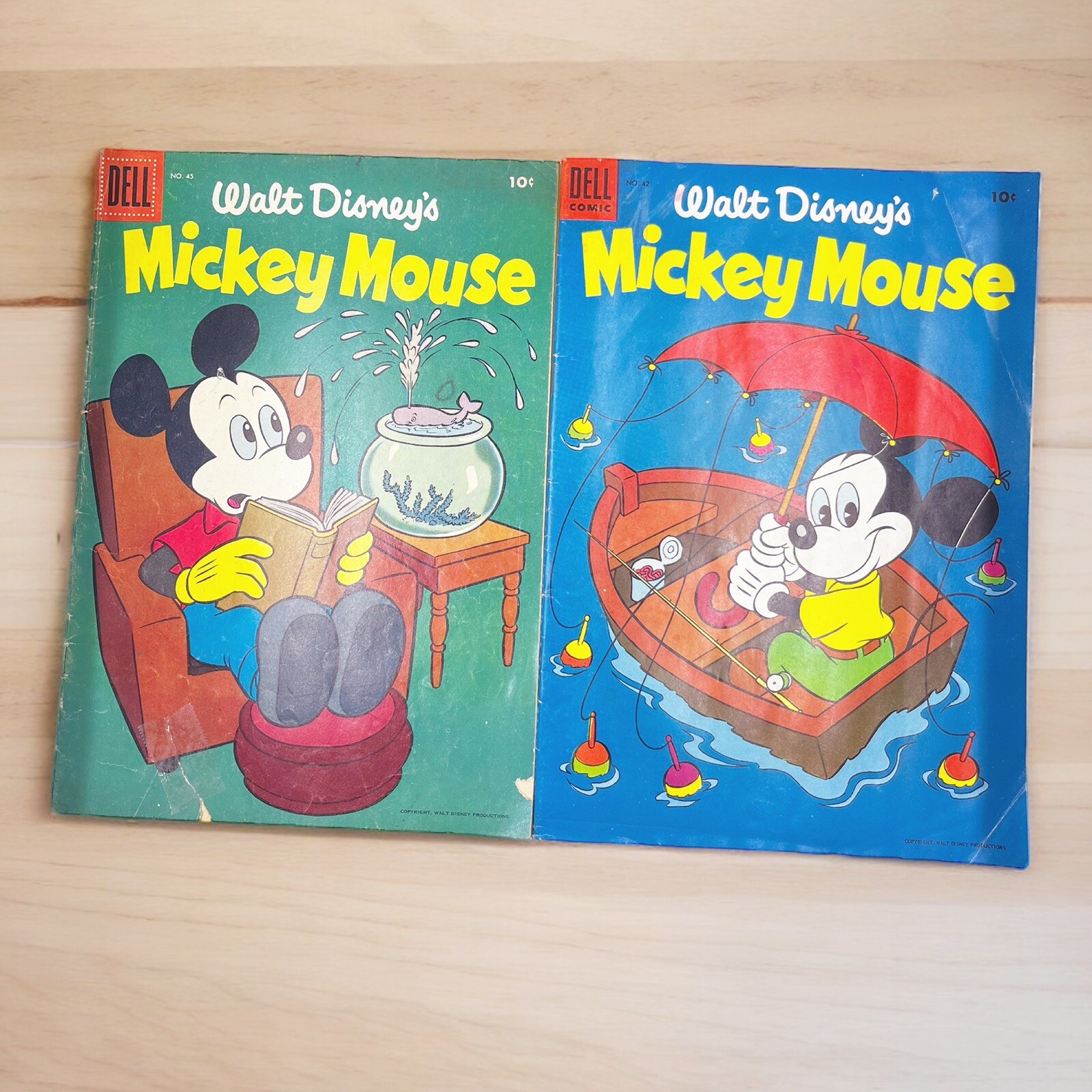 VTG Walt Disney Mickey Mouse 1955 & 1956 Comics (2) Retro Collectors | eBay