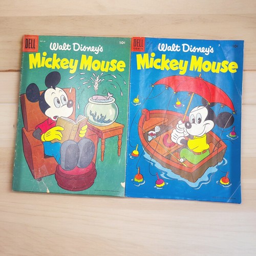 VTG Walt Disney Mickey Mouse 1955 & 1956 Comics (2) Retro Collectors | eBay