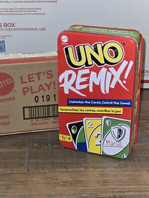 Brand New! Mattel Games UNO Remix Card Game In Collector's Tin, NIB ...