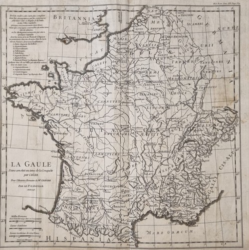 Rare Print Map Of 'Gaul In Its State At The Time Of The Conquest By ...
