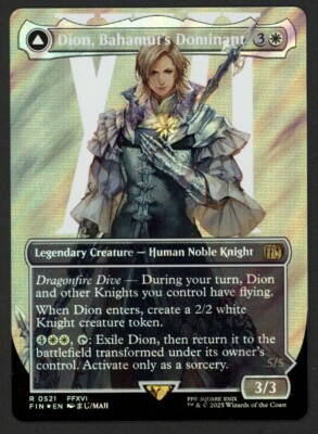 ***Surge FOIL Borderless Dion, Bahamut's Dominant** MTG Final Fantasy ...