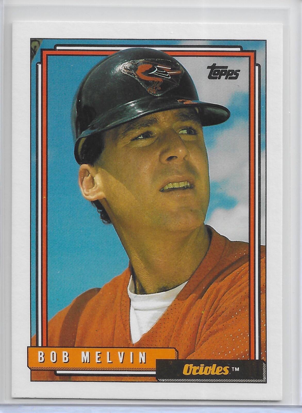 1992 Topps Baseball Bob Melvin Card # 733 Baltimore Orioles | eBay