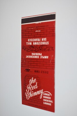 The Red Chimney San Francisco California 30 Front Strike Matchbook ...