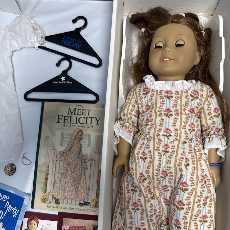 Pleasant Company Felicity Doll Night Shift Cap & Mules and AG ...