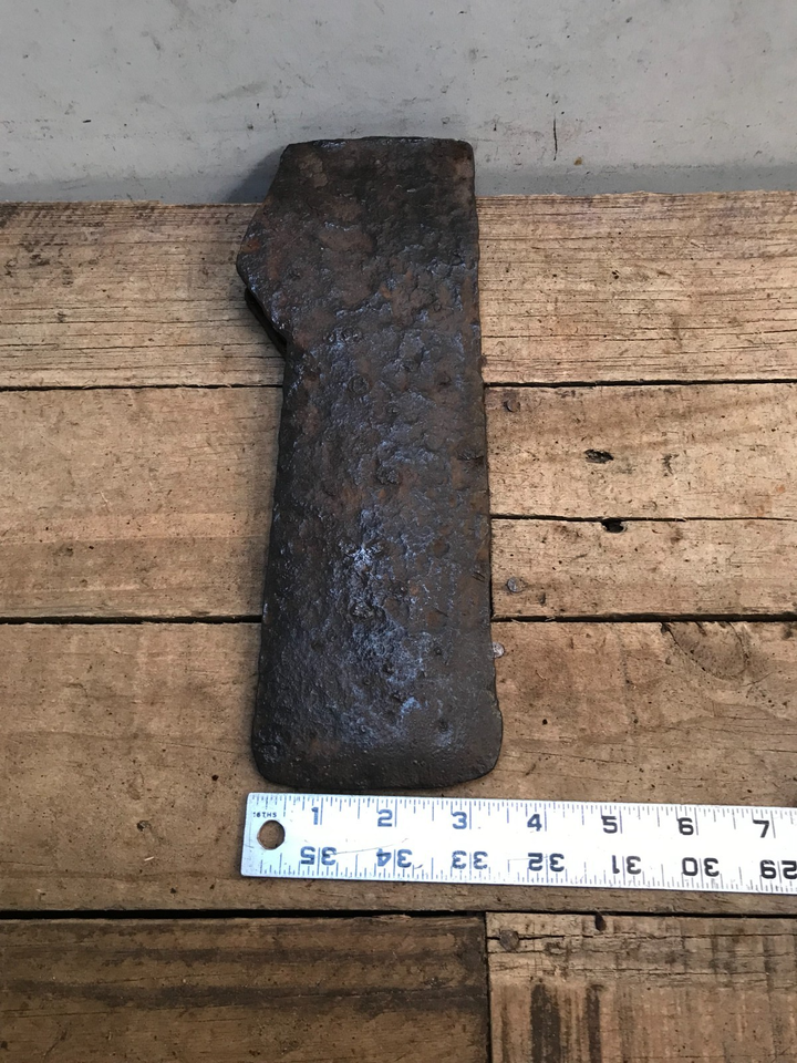 Old Huge Rusty single bit hewing axe broad axe side axe 11 3/4" long x ...