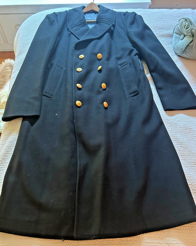Bridge coat 100% wool US Navy Officer's, Size 42 L | eBay