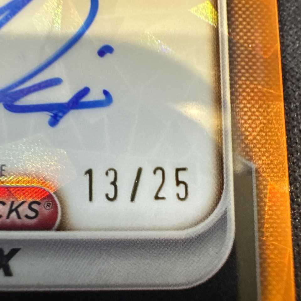 2024 BOWMAN DRAFT SAPPHIRE JD DIX 1ST Orange SAPPHIRE AUTO /25 ...