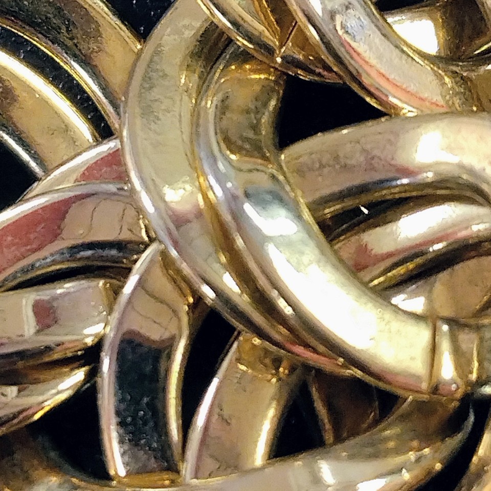 Vintage 80’s Statement Chucky Chain Collar Gold Tone Necklace 18” | eBay