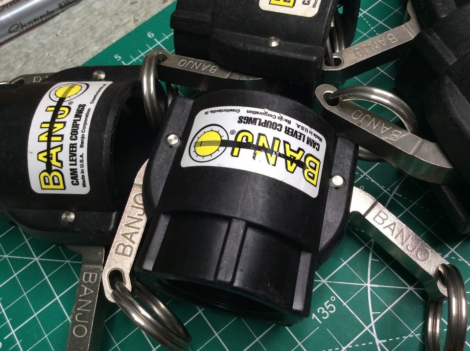 30+ pcs Banjo Poly Cam Lever Lock 1-1/2" Hose Barb, Cam Lock, See all ...