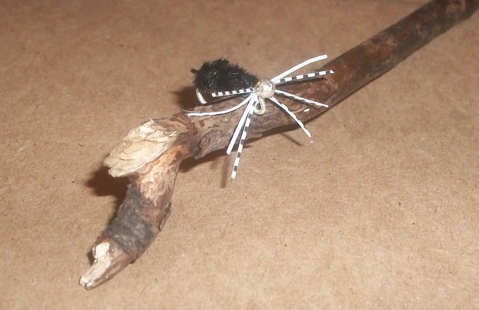 6 Black Mike Verduin Cap Spiders - 1/124th Oz. #10 Hook - Bluegill ...