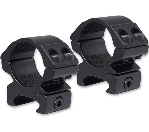 Hawke Optics 1" 2-Piece Low Match Mount (Weaver Rail) Black Scope Rings ...