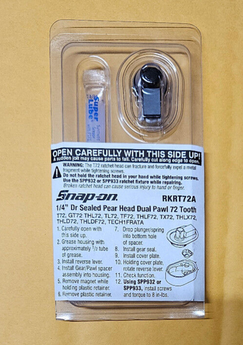 Snap on RKRT72A 1/4" Drive 72 Tooth Ratchet Repair Kit **NEW** | eBay