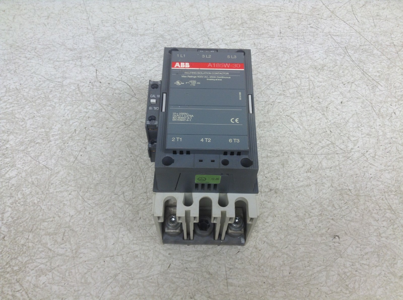 ABB A185W-30 Welding Isolation Contactor 250 Amp 600 V 110-120 V ...