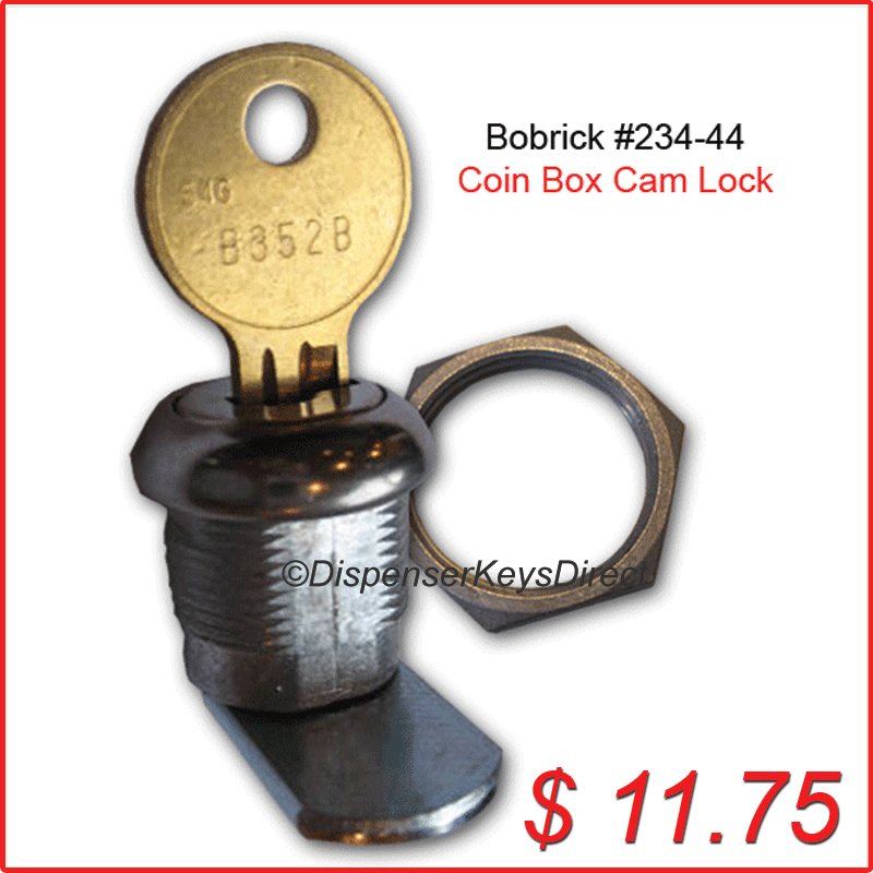 Bobrick Cam Lock Set #234-44 for Coin Box Sanitary Napkin Vending Units ...