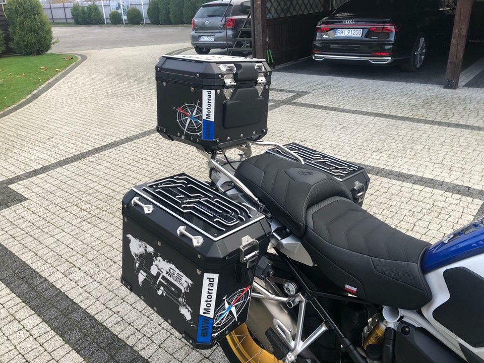 BMW R1250 R1200 F800 GS CNC Aluminium Luggage Pannier Top Box Racks ...