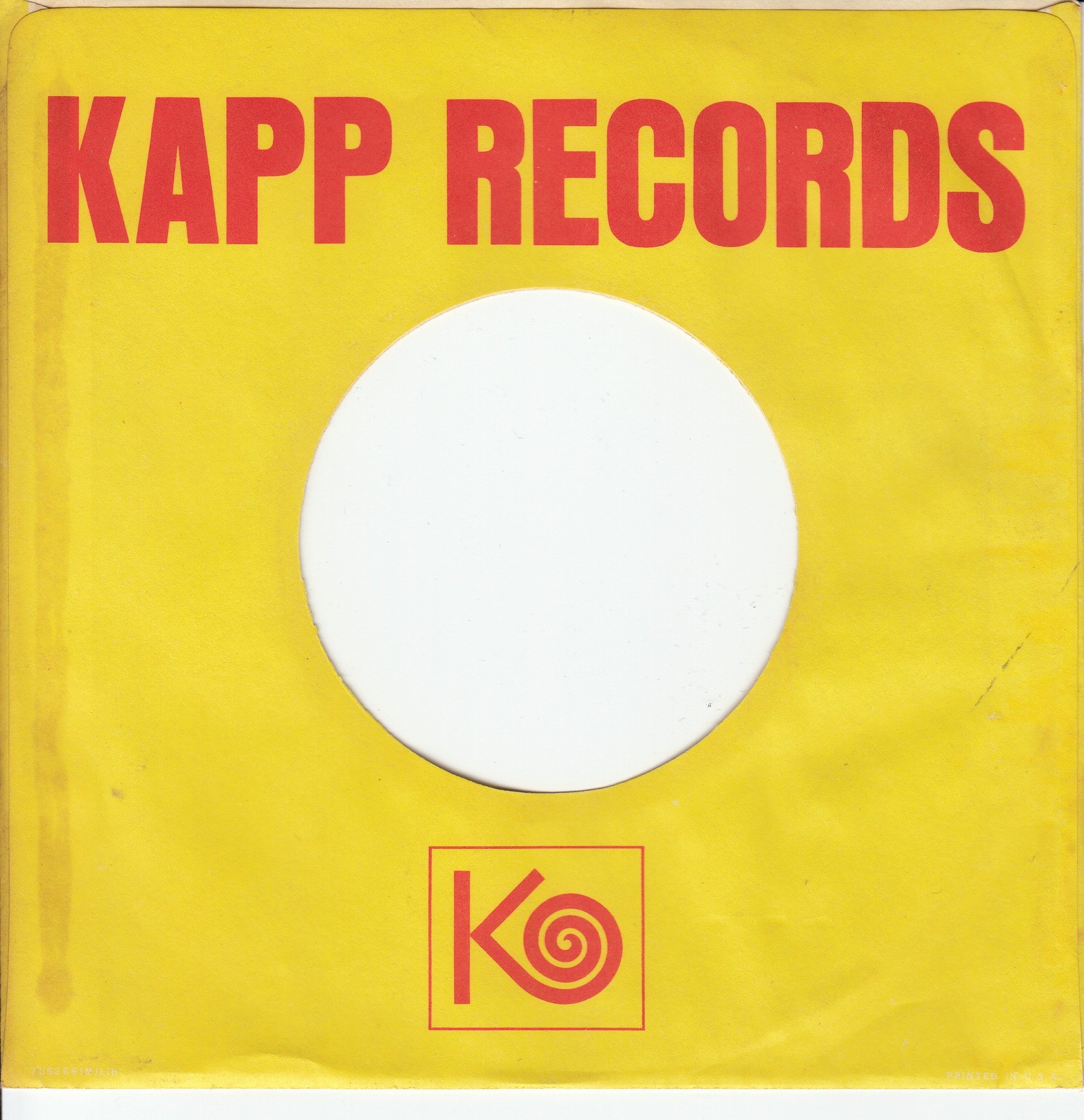 Company Sleeve 45 Kapp - Yellow w/ Red Text & “K” Logo (1965) | eBay