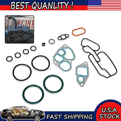 Engine Oil Cooler Gasket Kit for Navistar International DT466E 431270 ...