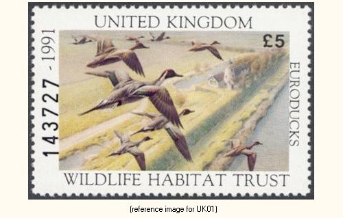 D2K Britain (UK) Duck Stamp 1991 5 Pound (pintails) | eBay